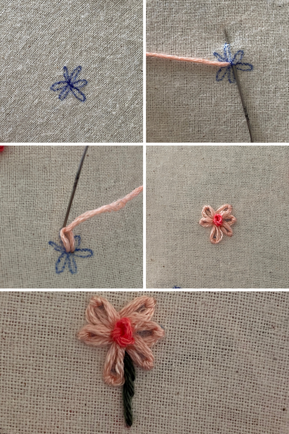 5 Easy Embroidery Flowers |For Beginners Hand Embroidery | Missy Kate ...