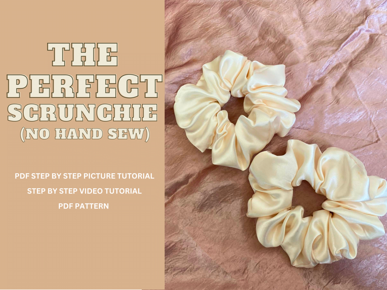 How to Make Scrunchie Without Hand Sewing | Missy Kate Creations